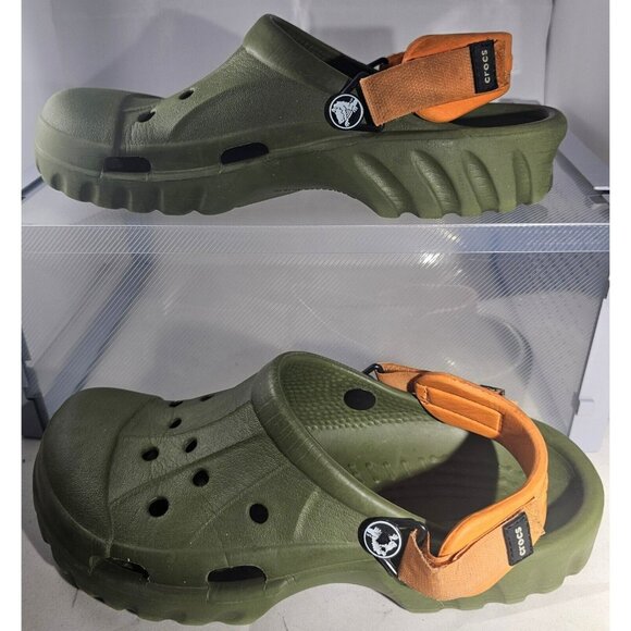 CROCS | Shoes | Crocs Unisex Off Road Sport Green Orange Slip On Clogs ...